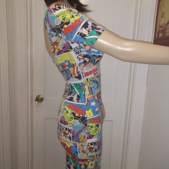 Marvel Comics | Dresses | Marvel Comics All Over Comic Strip Dress Nwot ...